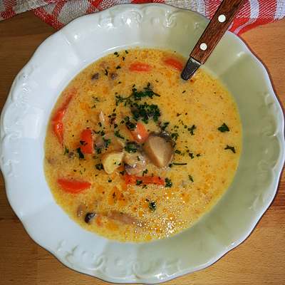 Zöldséges gombaleves recept