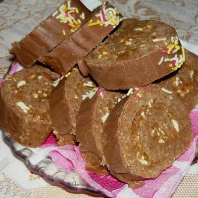 Gesztenyés keksztekercs recept