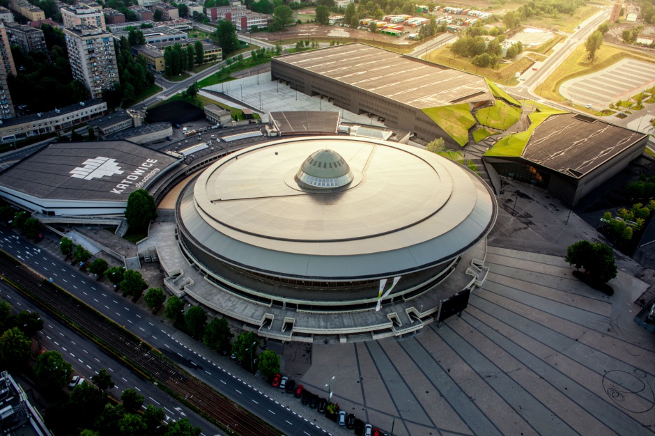 Spodek ("Saucer") Multipurpose Arena Complex in Katowice, Poland. Built ...