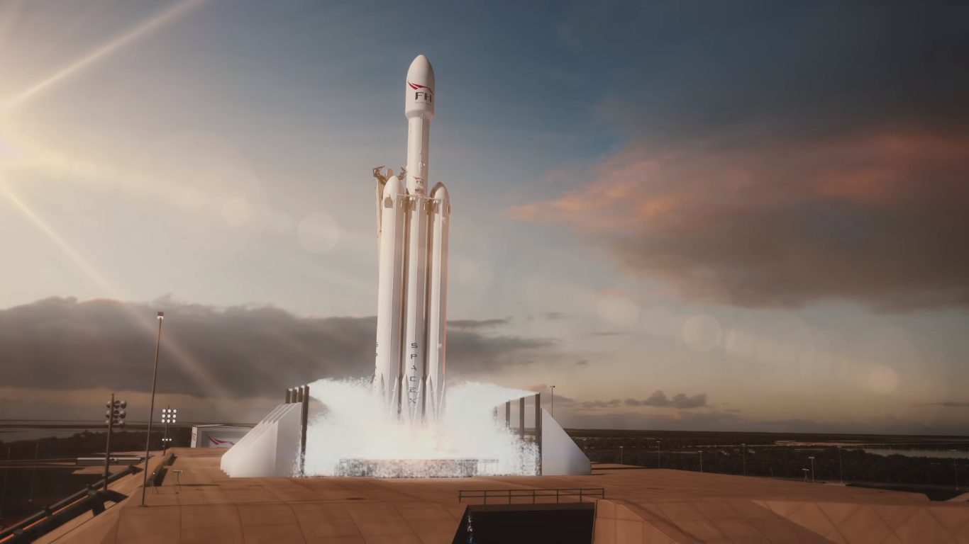 Falcon Heavy - pierwszy lot nowej rakiety SpaceX