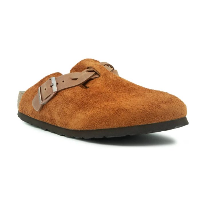 Birkenstock Skórzane mule Boston | narrow fit - Lamoda.pl