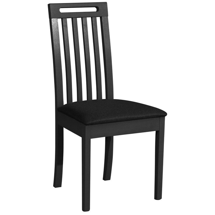 Selsey Krzesło Drewniane Do Jadalni Tapicerowane Salvins Czarne - Lamoda.pl