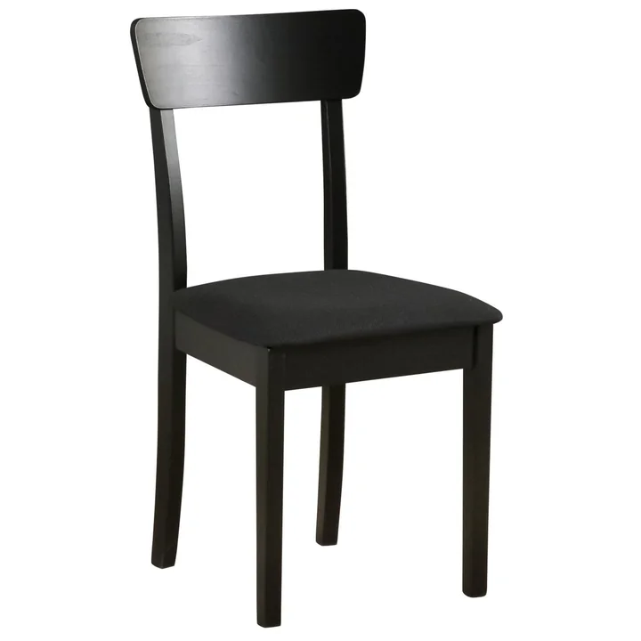 Selsey Krzesło Drewniane Do Jadalni Tapicerowane Wehron Czarne - Lamoda.pl