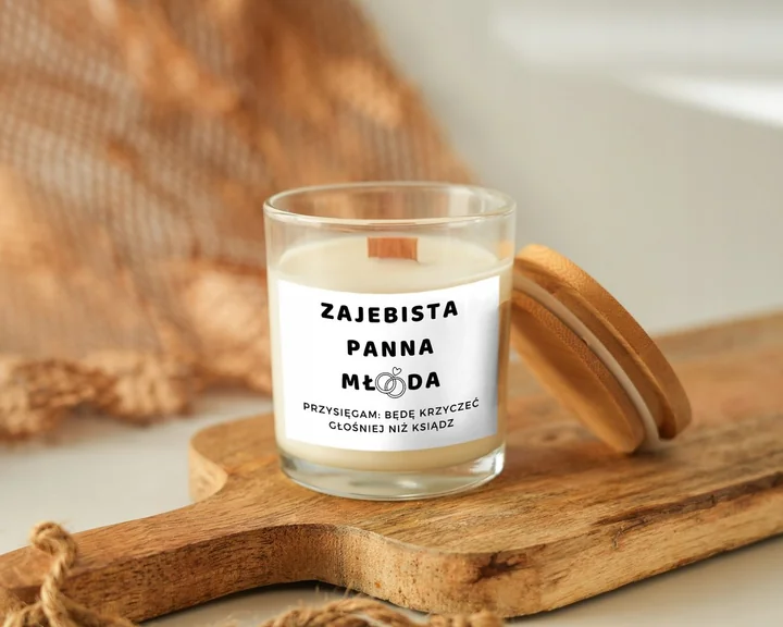 Candles Studio Cracow Zaj*bista Panna Mloda Prezent dla Panny Młodej na ...