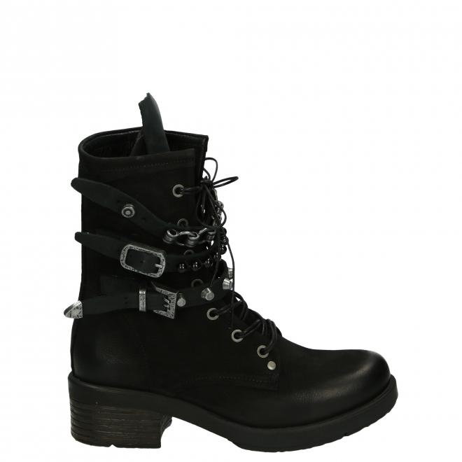 VENEZIA BOTKI Z DEKORACYJNYMI KLAMRAMI 5003 120-153 BLA - Lamoda.pl