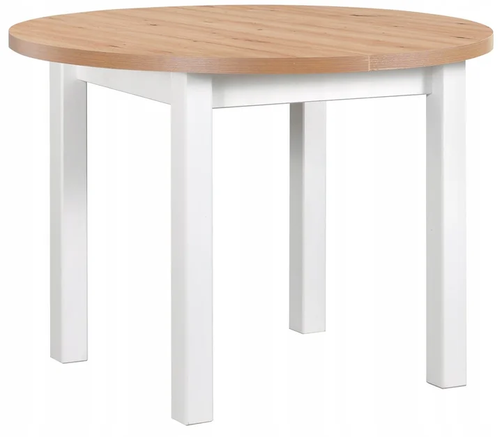 Selsey Stół drewniany rozkładany Clinver 100-180x100 cm biały/dąb ...