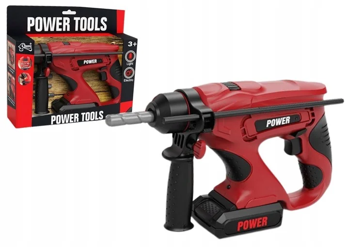 Lean Toys Wiertarka dla majsterkowicza czerwona wiertła na baterie ...