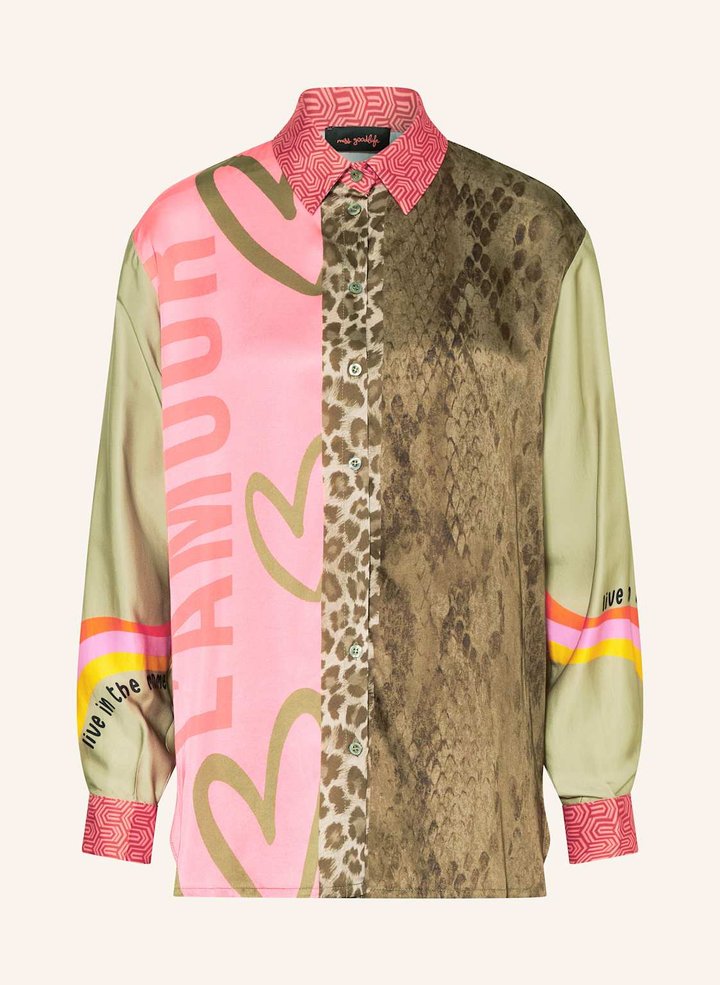 Miss Goodlife Koszula Z Satyny gruen - Lamoda.pl