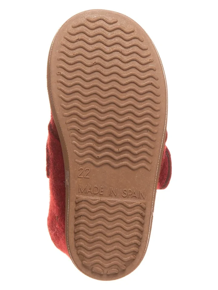 Kitz-pichler Kapcie "Felties" w kolorze czerwonym - Lamoda.pl