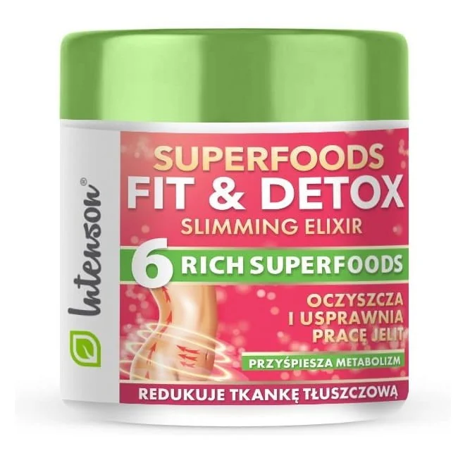 Intenson Superfoods Fit & Detox Elixir koktajl błonnikowy suplement diety 135g - Lamoda.pl