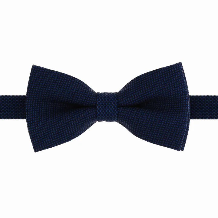 EM Men's Accessories Mucha wełniana granatowa w mikrowzór / fakturę EM ...