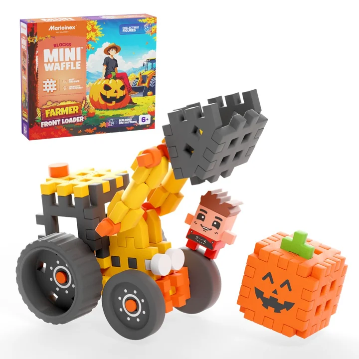 Klocki konstrukcyjne, Mini Waffle Farmer, Marioinex, Koparka 50 ...