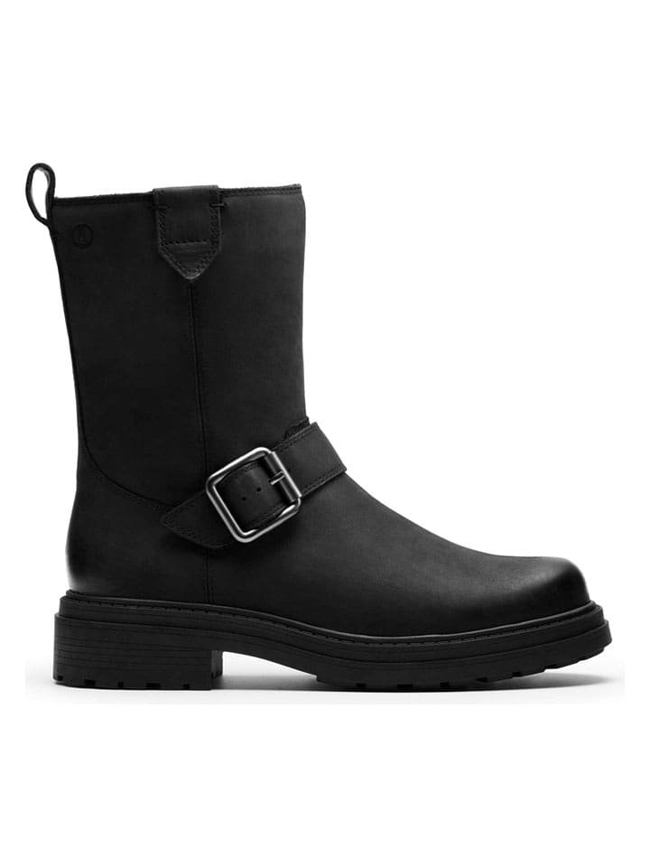 Clarks Skórzane botki w kolorze czarnym - Lamoda.pl