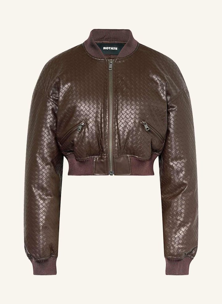 Rotate Bluzon Z Imitacji Skóry braun - Lamoda.pl