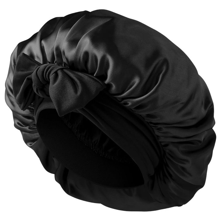 SOHO Makena Czepek Satynowy na Noc Opaski do włosów 1 ct Czarny - Lamoda.pl