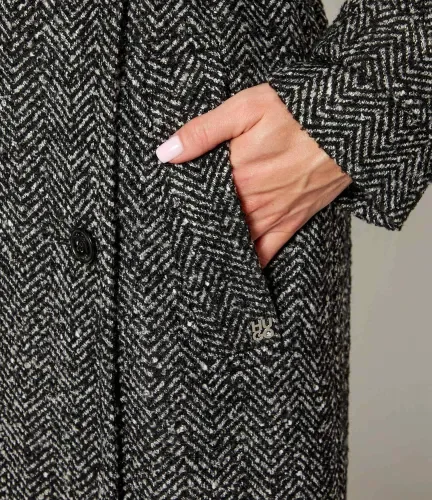 HUGO Płaszcz Martinu | z dodatkiem wełny - Lamoda.pl