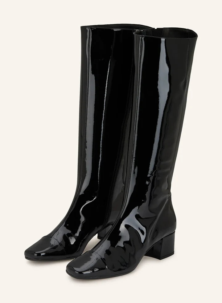 Carel Kozaki Lakierowane Malaga schwarz - Lamoda.pl