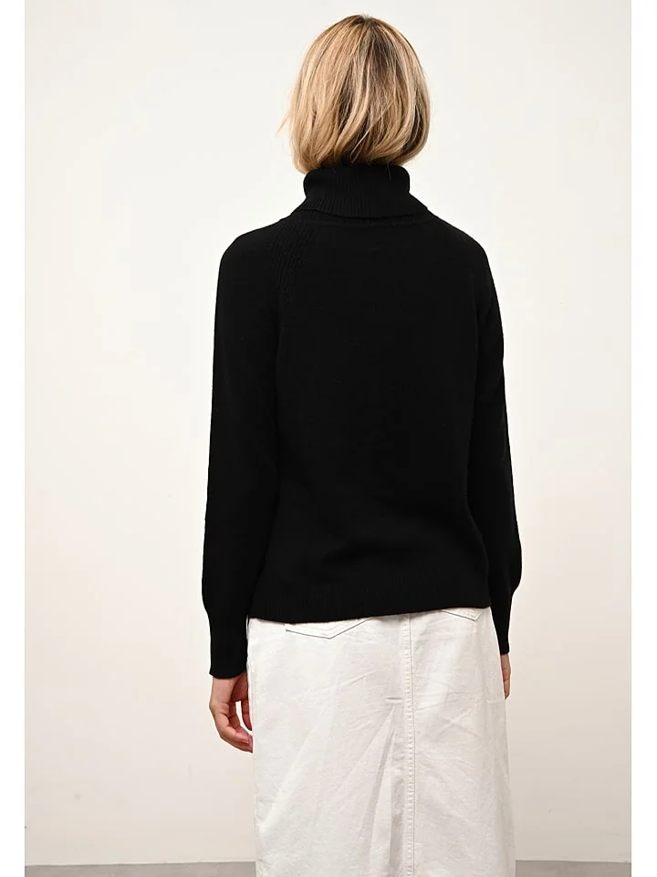 Just Cashmere Kaszmirowy golf w kolorze czarnym - Lamoda.pl