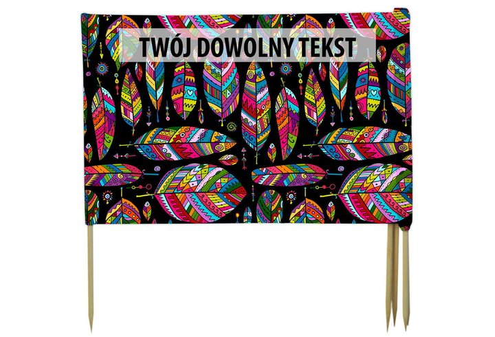 Empik PARAWAN PLAŻOWY Kolorowe liście z indywidualnym napisem 8 PANELI ...