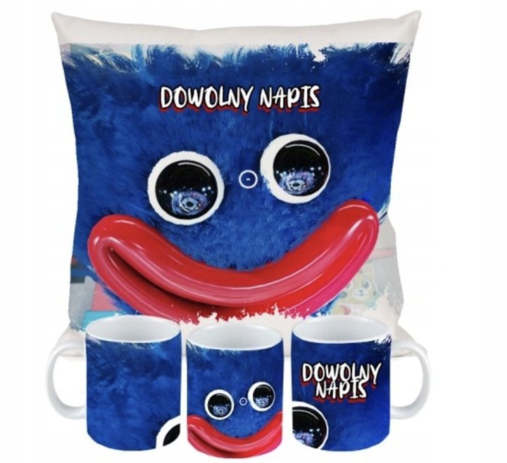 Atram Świąteczny ZESTAW PODUSZKA + KUBEK PREZENT HUGGY WUGGY BAJKA ...