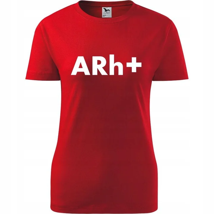 Atram Damska Koszulka z Nadrukiem grupa krwi a rh+ Honorowy Dawca Krwi ...