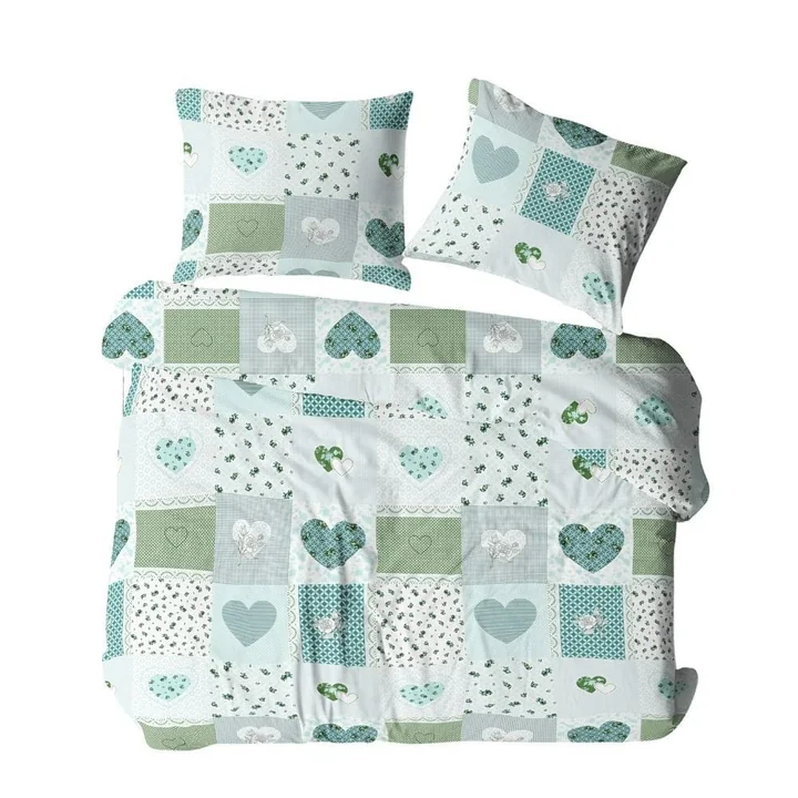 Empik Pościel z kory 140x200 turkusowa paczłork kratka serca Bielawa ...