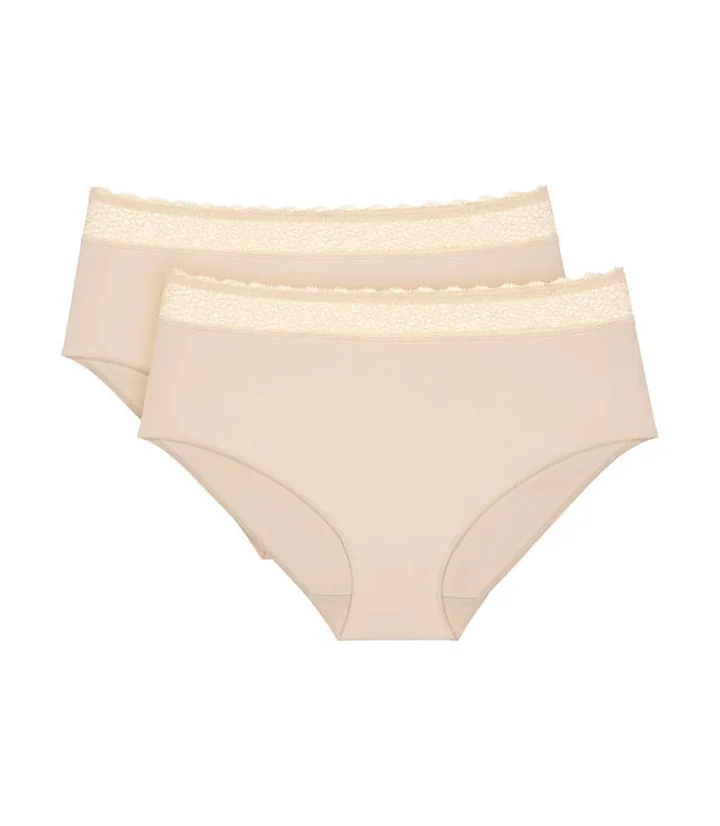 Sloggi 2 x Majtki damskie Feel of Modal Midi 2P-S - Lamoda.pl