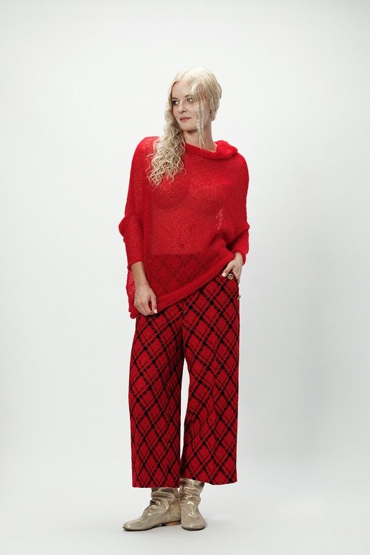 Pakamera Alpaka sweter Natalia - czerwony - Lamoda.pl