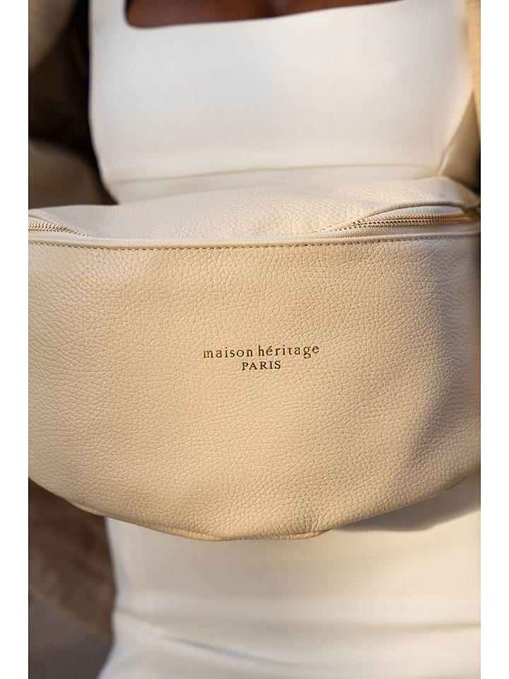 Maison héritage PARIS Skórzana saszetka "Rachel" w kolorze beżowym - 34 ...