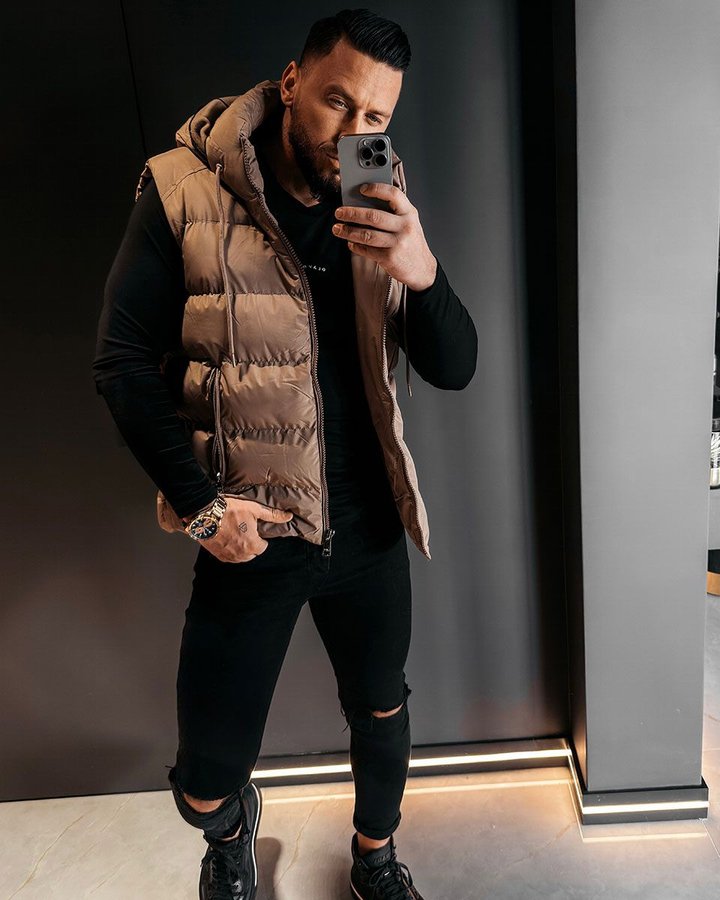 Fashionplace Kamizelka męska OLAVOGA TAER 2026 beż M - Lamoda.pl