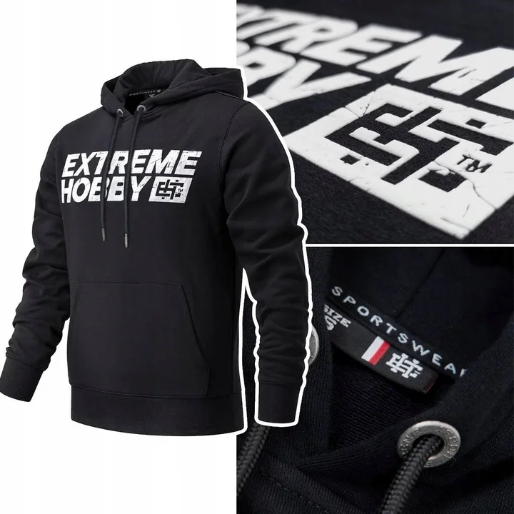 Bluza Męska Z Kapturem Extreme Hobby Block Czarna R. Xxxl - Lamoda.pl