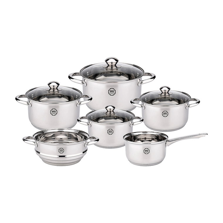 MG HOME Zestaw garnków z pokrywką STILO, 8 elementów - Lamoda.pl