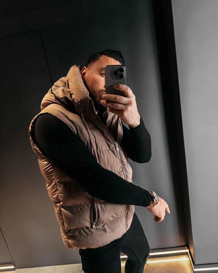 Fashionplace Kamizelka męska OLAVOGA TAER 2026 beż M - Lamoda.pl