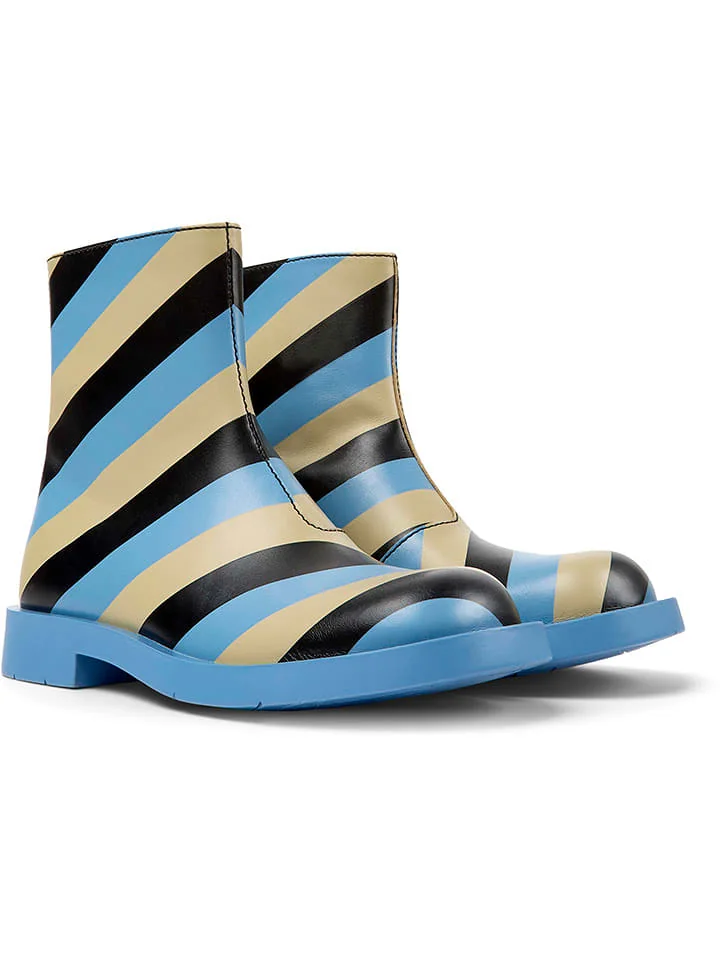 Camper Skórzane botki ze wzorem - Lamoda.pl