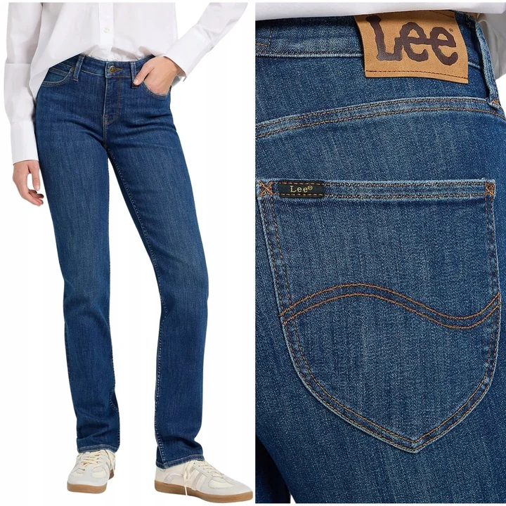 Lee MARION STRAIGHT DżINS proste klasyczne damskie spodnie jeansowe W30 ...