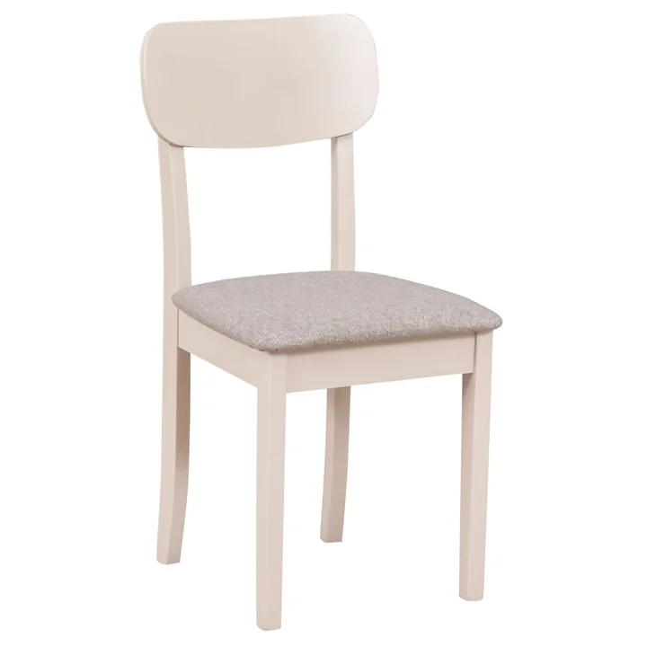 Selsey Krzesło Drewniane Do Jadalni Tapicerowane Noeles Jasnobeżowe ...