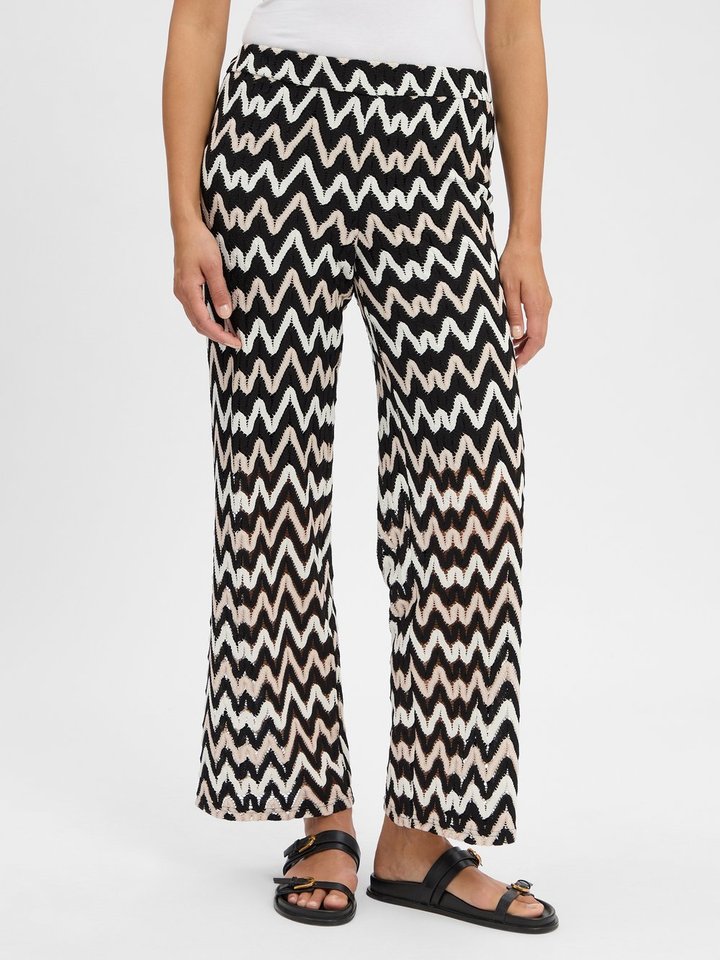 Betty & Co Spodnie Kobiety Szydełkowy czarny|biały|różowy wzorzysty, 36 ...