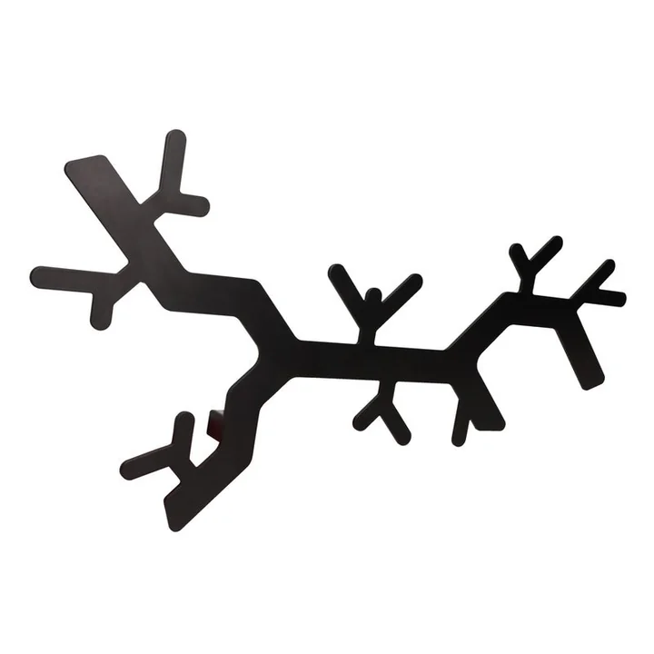 Wieszak ścienny ze stali czarnej z 3 haczykami, Rama GAMET - Lamoda.pl