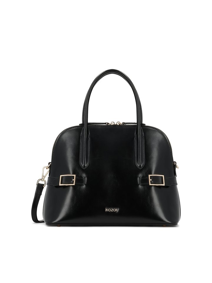 Kazar Sztywna skórzana torebka z rączkami - Lamoda.pl