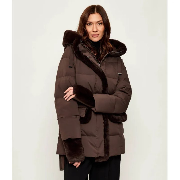 Diego M Puchowa kurtka | Oversize fit | z dodatkiem wełny - Lamoda.pl