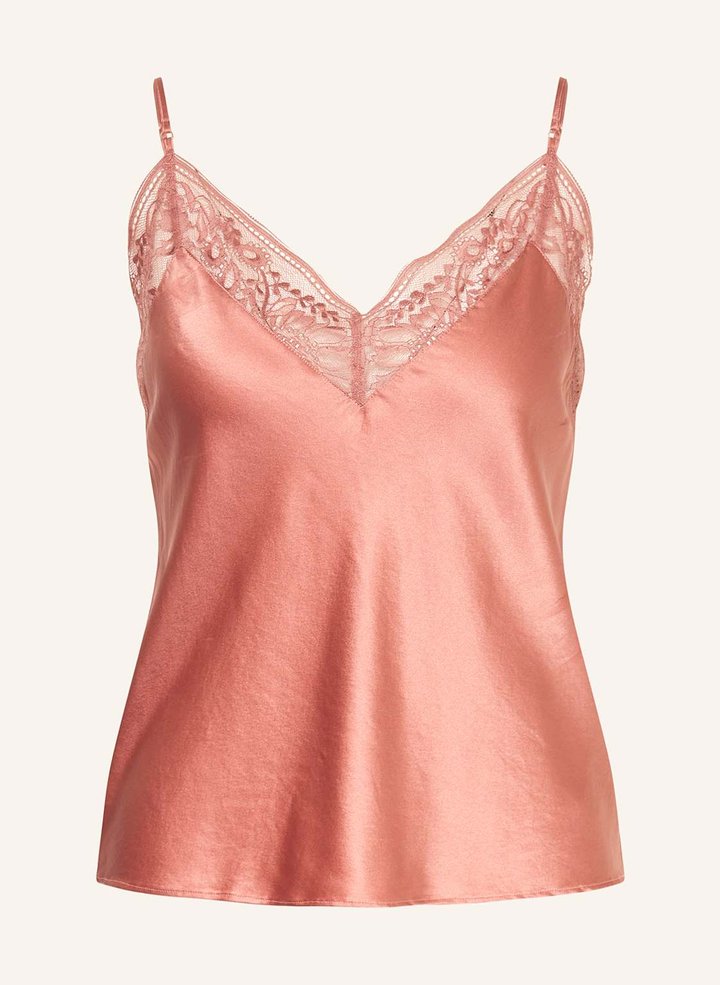 Aubade Top Od Piżamy Midnight Whisper Z Jedwabiu pink - Lamoda.pl