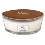 Świeca zapachowa WOODWICK White Teak - elipsa, 453,6 g - Lamoda.pl