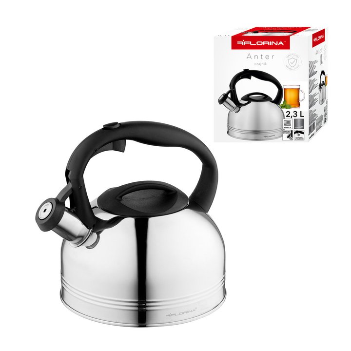 Czajnik nierdzewny na indukcję i gaz Florina Anter 2,3 l - Lamoda.pl