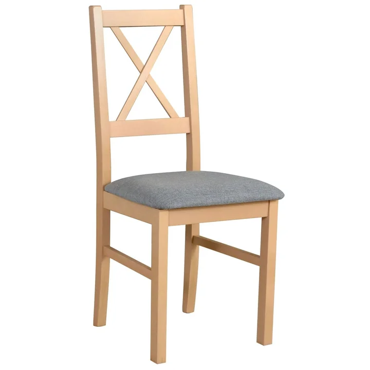 Selsey Krzesło Drewniane Do Jadalni Tapicerowane Trunos Szare/Dąb ...