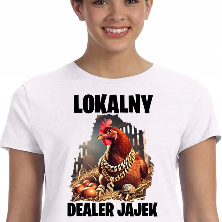 INNY PRODUCENT Śmieszna Koszulka Lokalny Dealer Jajek Prezent Dla ...