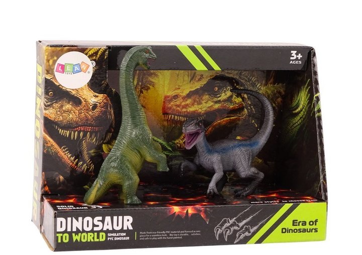 Lean Toys Zestaw Figurek Dinozaurów Brachinozaur Velociraptor 2El ...