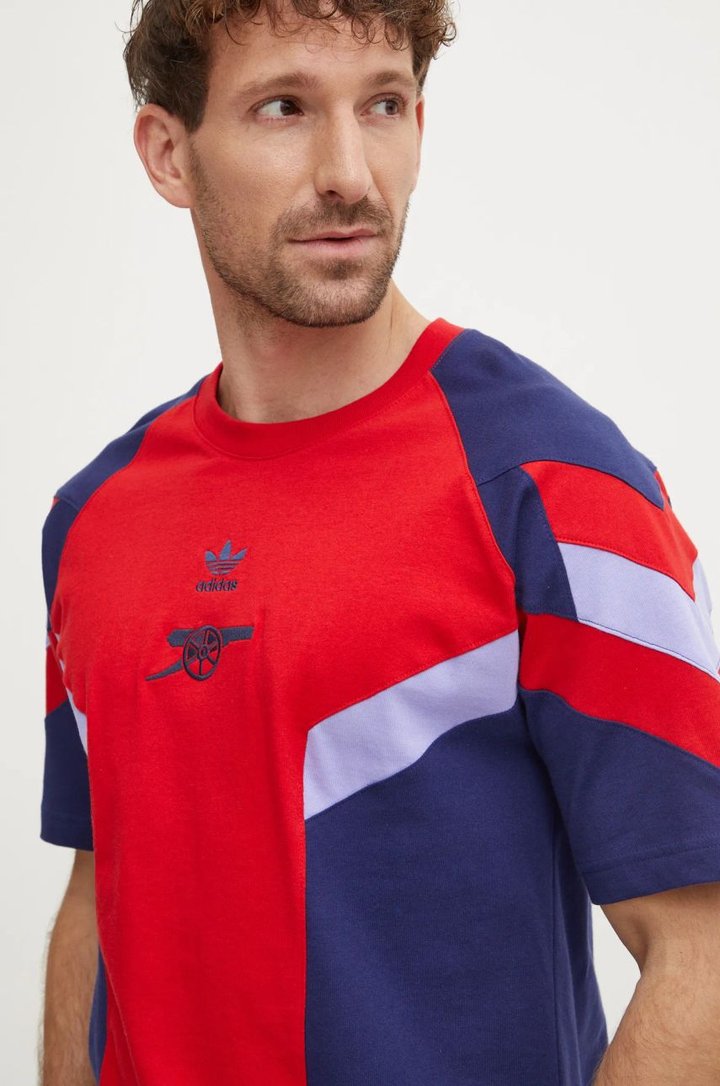 Adidas Originals t-shirt bawełniany Arsenal FC męski kolor czerwony ...