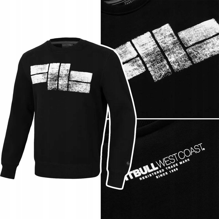 Inna (Inny) Bluza Męska Bez Kaptura Pit Bull Classic Logo Czarna R. L ...