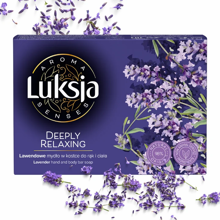 Lawendowe mydło w kostce do rąk i ciała Luksja Aroma Senses Deeply Relaxing 90 g - Lamoda.pl
