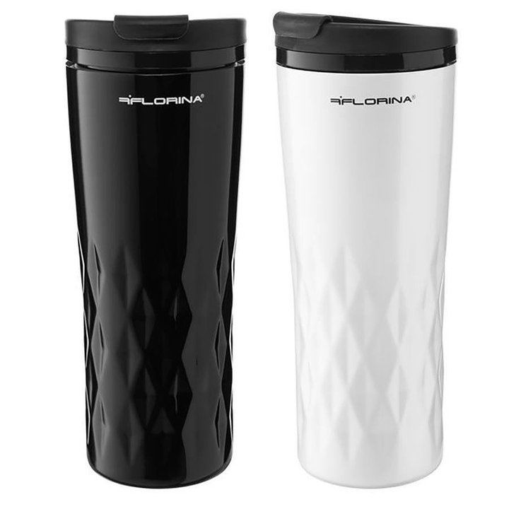 Kubek Florina termiczny nierdzewny Graves B&W 400 ml mix - Lamoda.pl